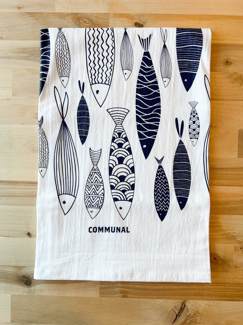Fish Kitchen Towel Housewarming Gift Hostess Gift Dish - Etsy