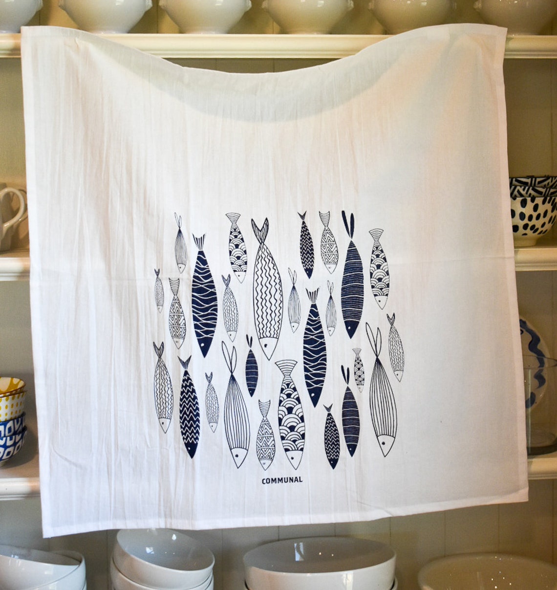 Fish Kitchen Towel Housewarming Gift Hostess Gift Dish - Etsy