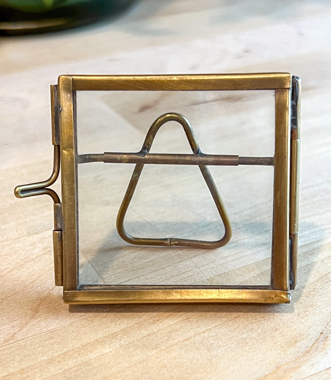 Handmade Square Mini Brass Frame With Floating Glass | 2"x2" - Etsy