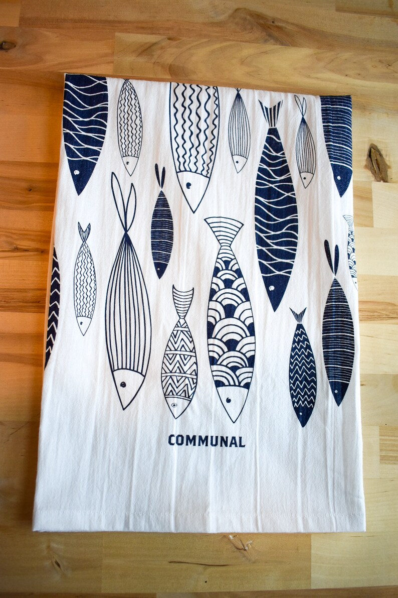 Fish Kitchen Towel Housewarming Gift Hostess Gift Dish - Etsy