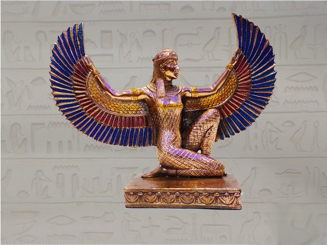 ISIS Statue. Unique Isis Statue Copper Layer Goddess of Magic Isis ...