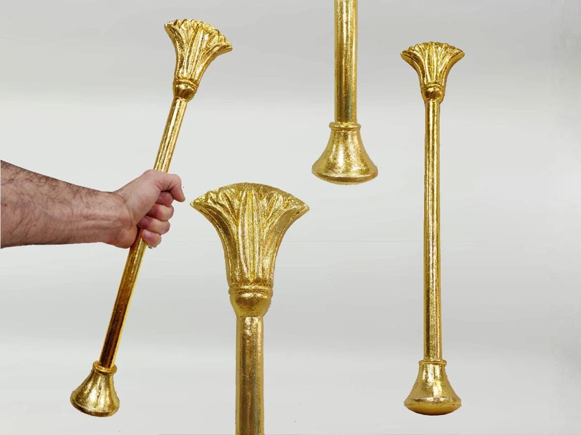 Scepter. Mace. the Scepter of Kings, Lotus Flower Scepter. a Rare and ...