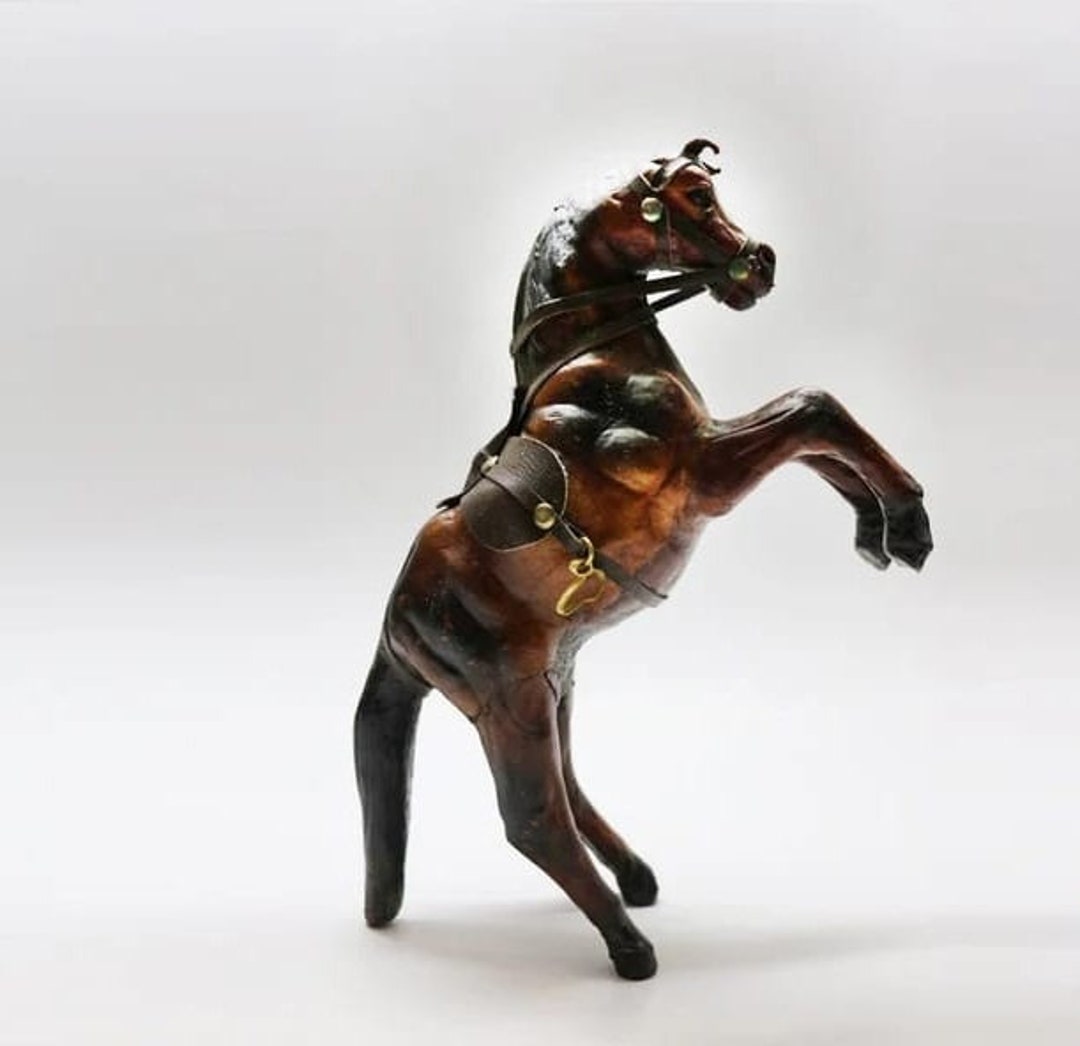 Antique Leather Horse. Handcrafted From Genuine Leather. Arabic Horse ...