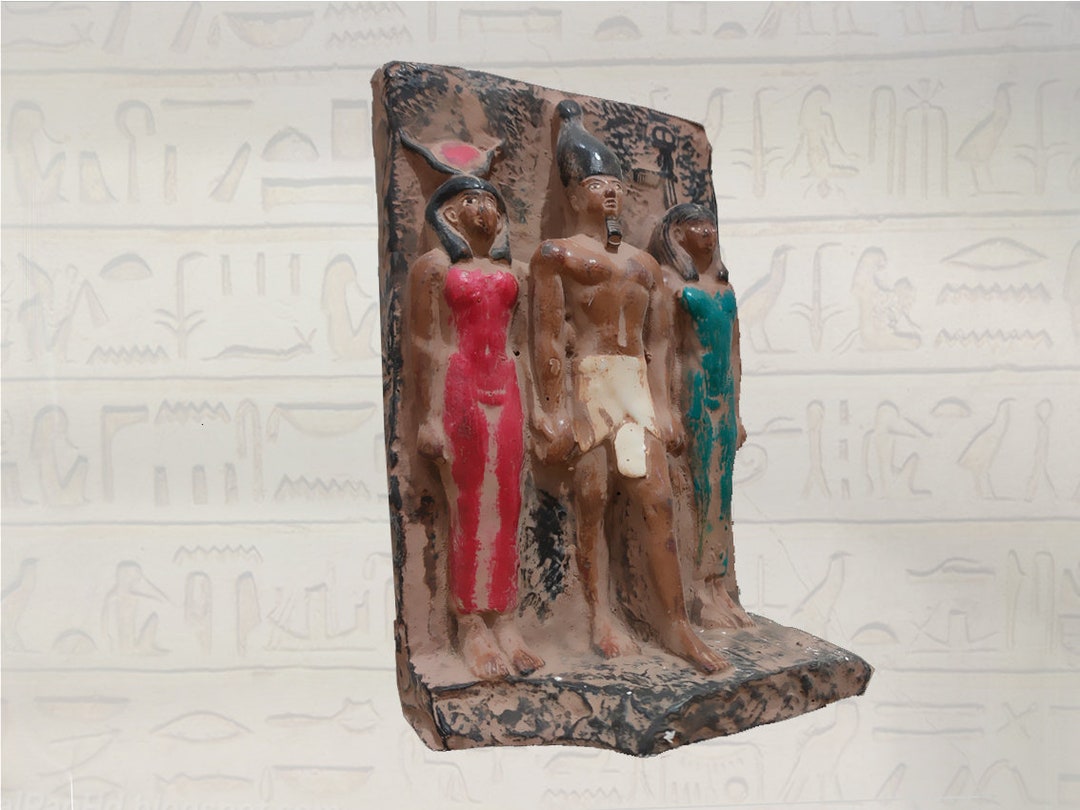 Ancient Egyptian Trinity, God Osiris, Goddess Isis, and God Horus.made ...