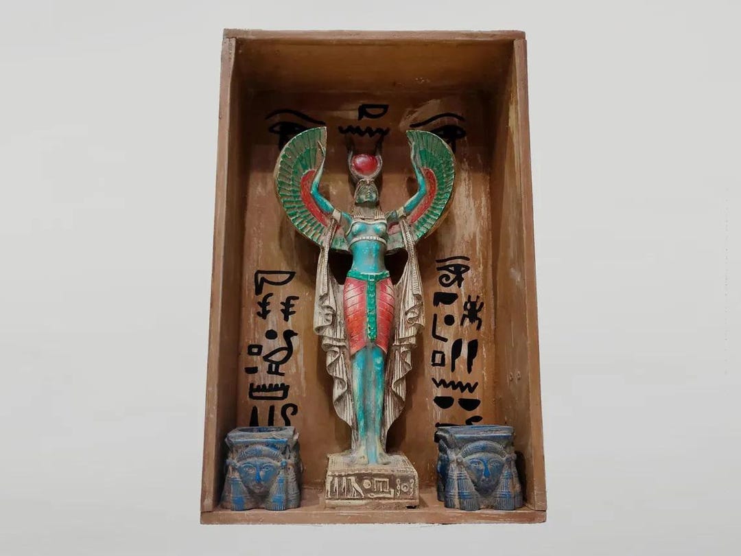 Goddess Isis. Isis Box. Altar of Isis . Candle Holder. Goddess Isis ...