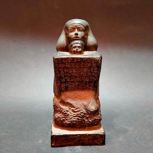 A Unique Statue of ,senmut and Nefro Raa ,heavy and Hard Stone HAND ...