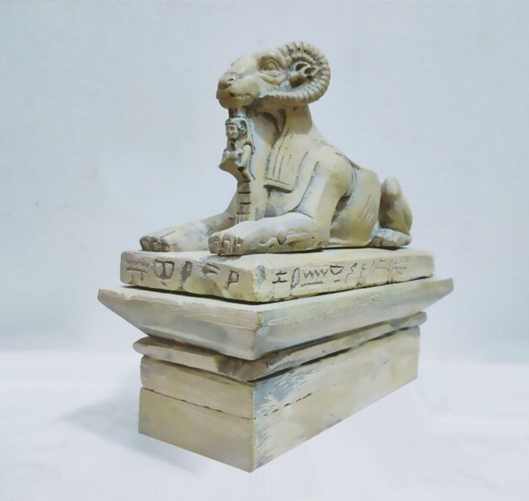 A Unique Model by the Rams Road Symbolizes the God Amun, the Body of a ...