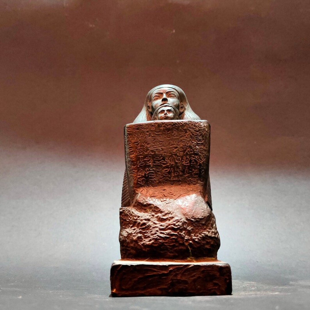 A Unique Statue of ,senmut and Nefro Raa ,heavy and Hard Stone HAND ...