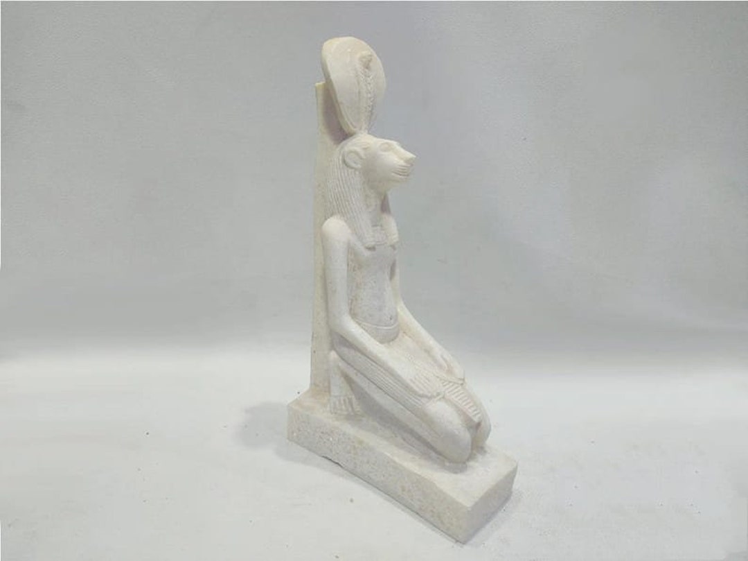 Seated Statue of the God Maahes. Distinguished Altar Statue. Maahes ...