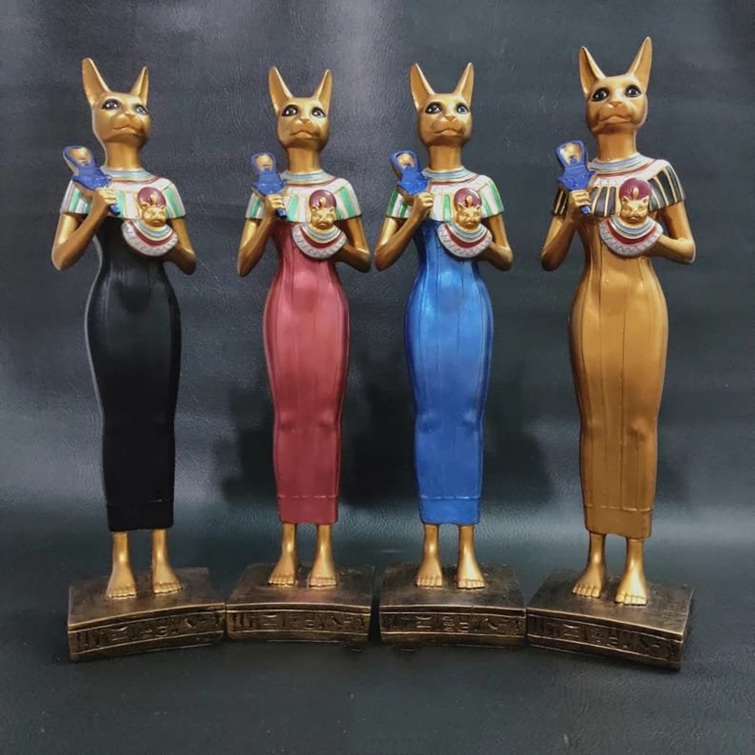 A Unique Statue of the Goddess Bastet, Available in 4 Colors, Handmade ...