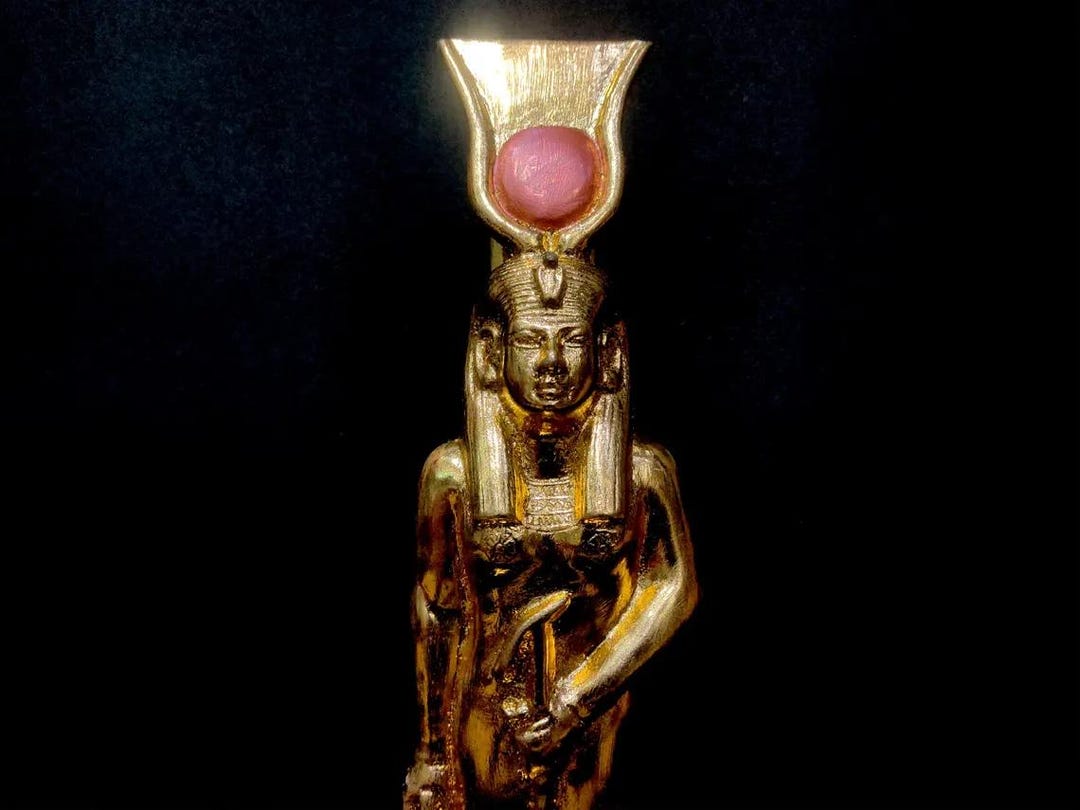 Ancient Egyptian Antiquities Egyptian. Unique Statue of the Goddess ...