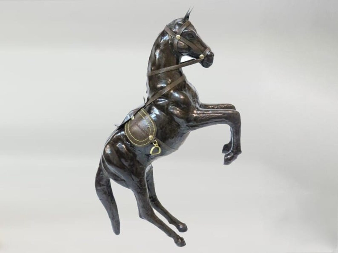 Antique Leather Horse. Handcrafted From Genuine Leather. Arabic Horse ...