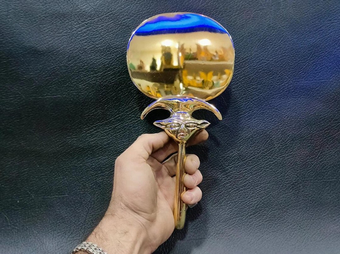 Mirror Hathor. Brass Mirror of the Goddess Hathor. Hathor's Mirror ...