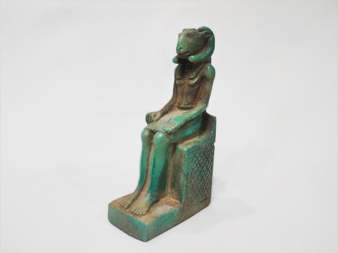 Rare Egyptian Statue of Khnum. Altar Statue. Natural Stone Statue ...