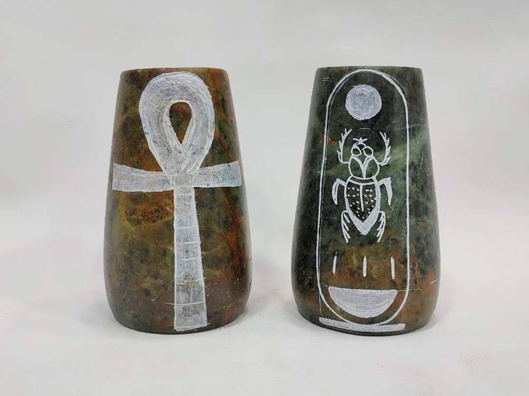 Vase. Homer Stone Vase. Tutankhamun Vase. Ankh Vase.key Life. Made in ...