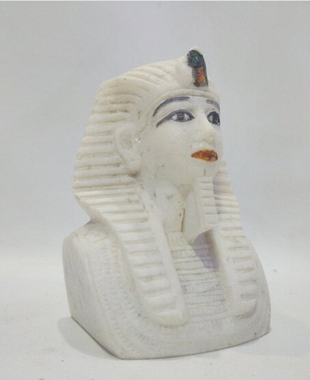 A Unique and Rare Model of King Tutankhamun's Head, Alabaster. Handmade ...