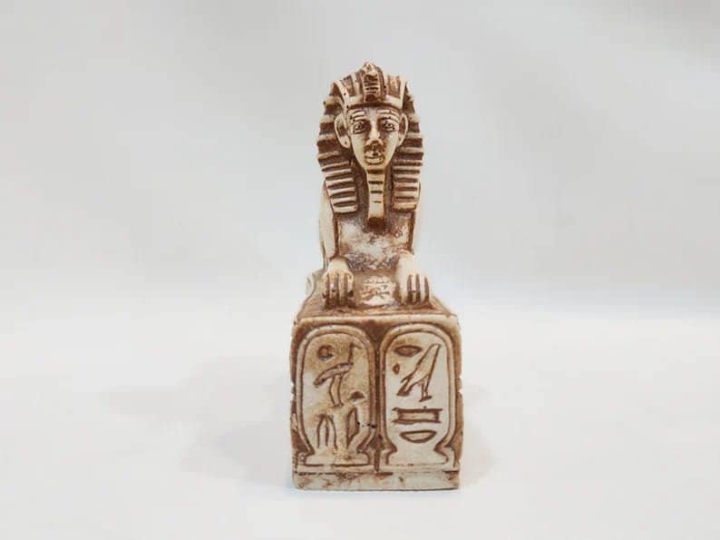 Egyptian Sphinx. Statue of the Great Sphinx Sitting on a Pedestal ...
