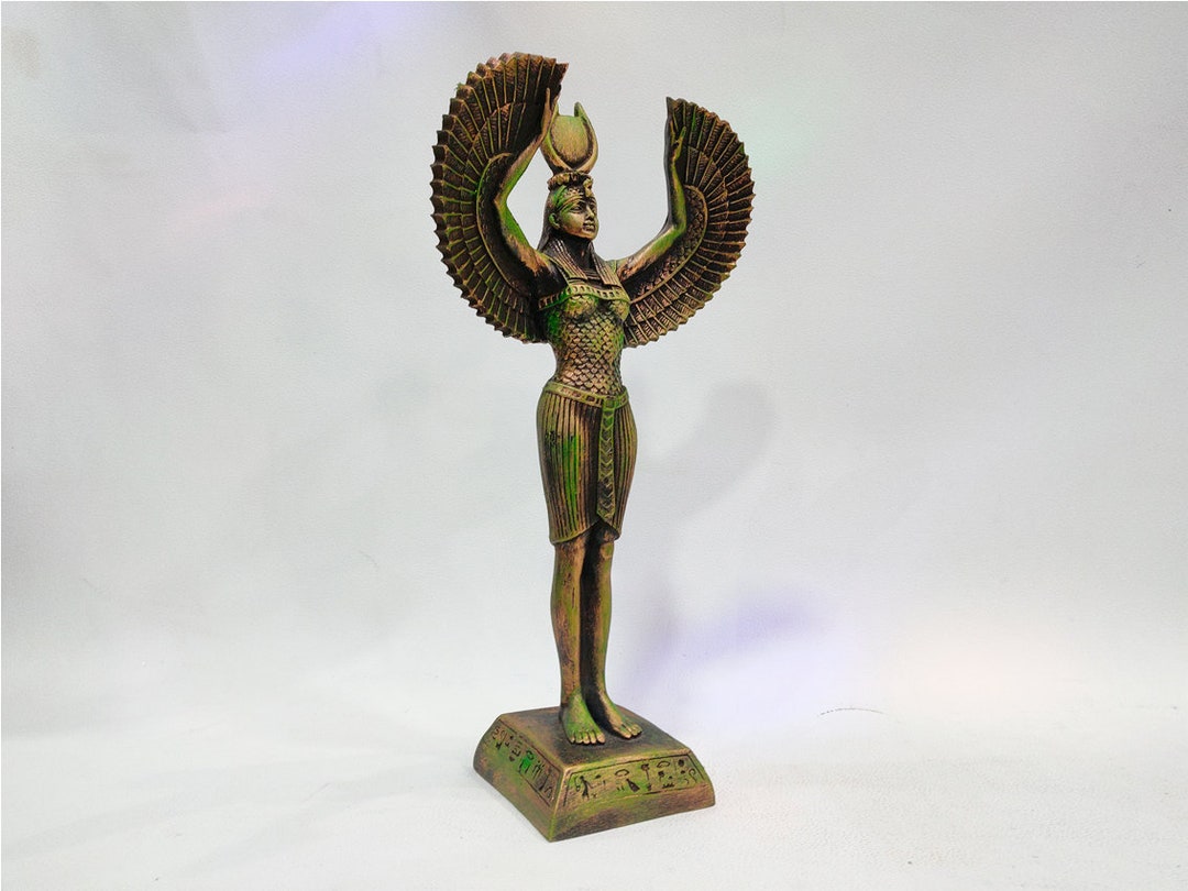 ISIS Statue. Unique Isis Statue - Stone Isis in Ancient Copper Color ...