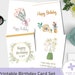 Set of 4 Printable Boho Birthday Card, Happy Birthday Card, Card ...