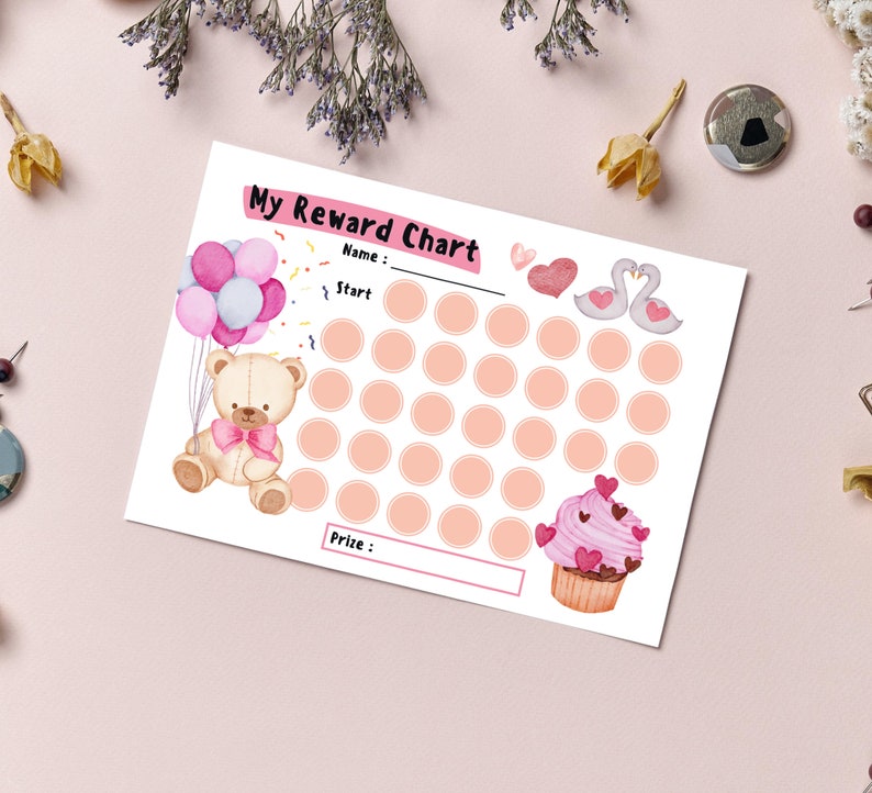 Printable Reward Chart Kid Behavior Chart Toddler Potty - Etsy