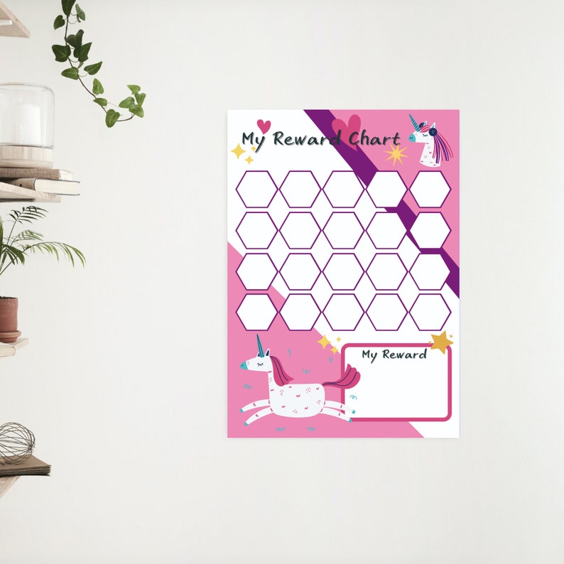 Printable Unicorn Reward Chart, Kid Chore Chart, Toddler Potty Chart ...