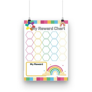 Printable Rainbow Reward Chart Kid Chore Chart Toddler Potty | Etsy