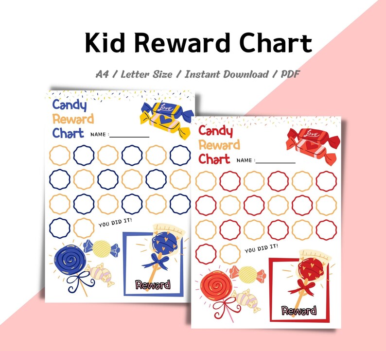 Printable Kids Reward Chart Kid Chore Chart Toddler Potty - Etsy