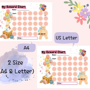Printable Reward Chart, Kid Behavior Chart, Toddler Potty Chart, Child ...