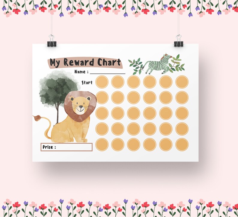 Printable Reward Chart Kid Behavior Chart Toddler Potty - Etsy