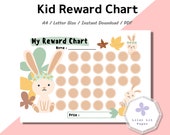 Printable Cute Rabbit Reward Chart Kid Chore Chart Toddler - Etsy