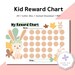 Printable Cute Rabbit Reward Chart, Kid Chore Chart, Toddler Potty ...