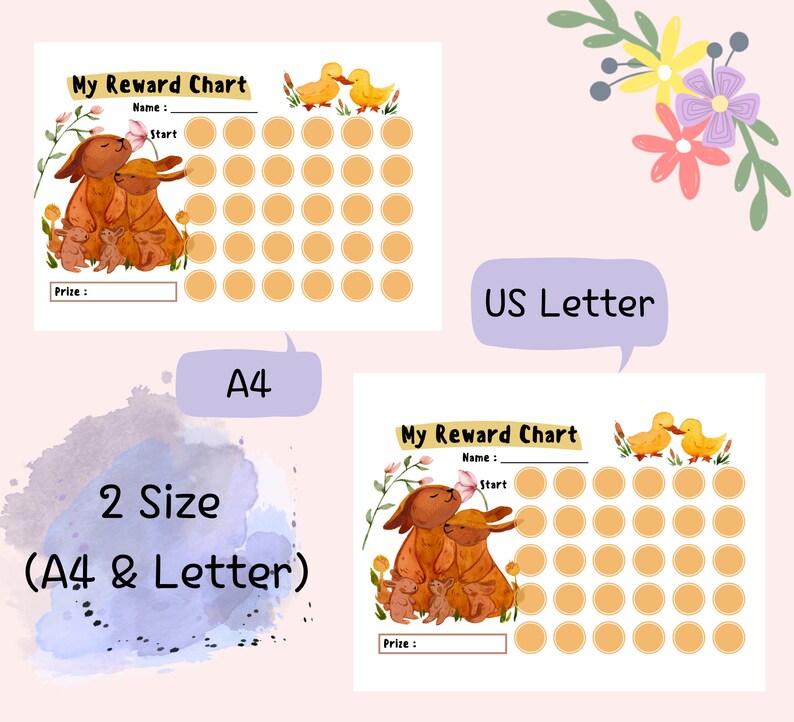 Printable Reward Chart Kid Behavior Chart Toddler Potty - Etsy