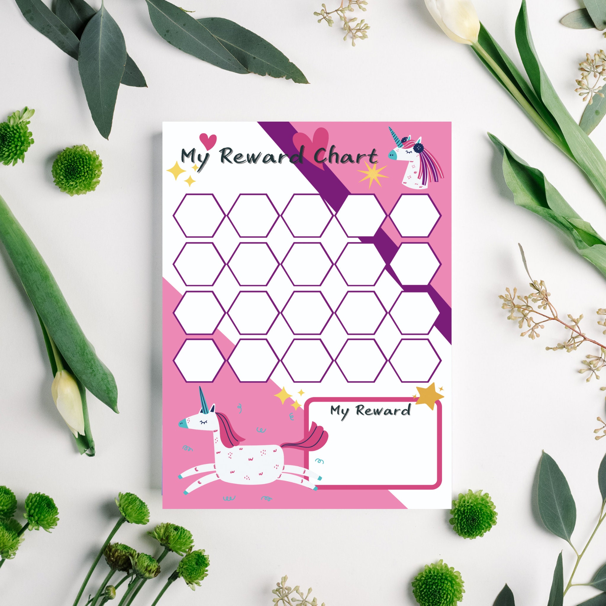 Printable Unicorn Reward Chart, Kid Chore Chart, Toddler Potty Chart ...