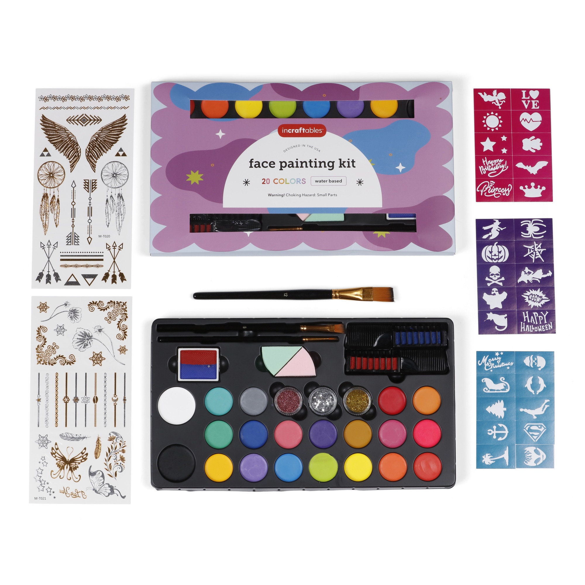 Incraftables Face Painting Kit for Kids & Adults. Face Painting Kit for ...