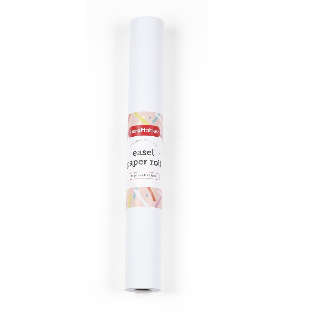 Incraftables Easel Paper Roll (18 Inches X 75 Feet). White Craft Paper ...