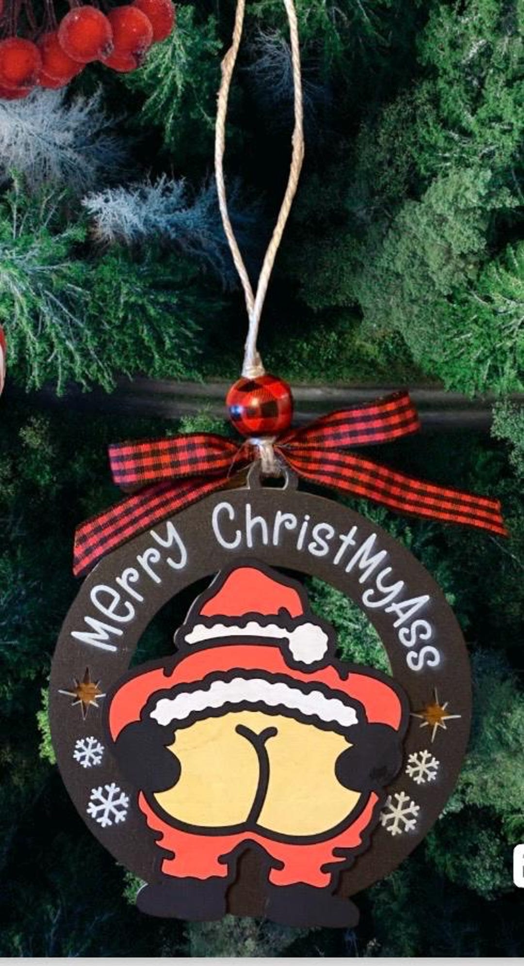 Snarky Santa Ornament - Etsy