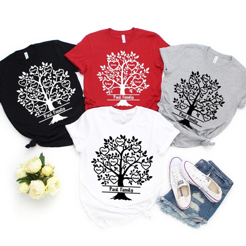 Family Tree T Shirt - Etsy