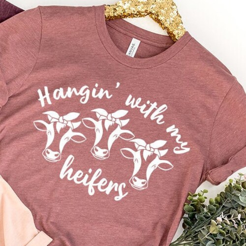 Funny Heifer T Shirt Cow Bandana T Shirt Farmer Girl Shirt - Etsy