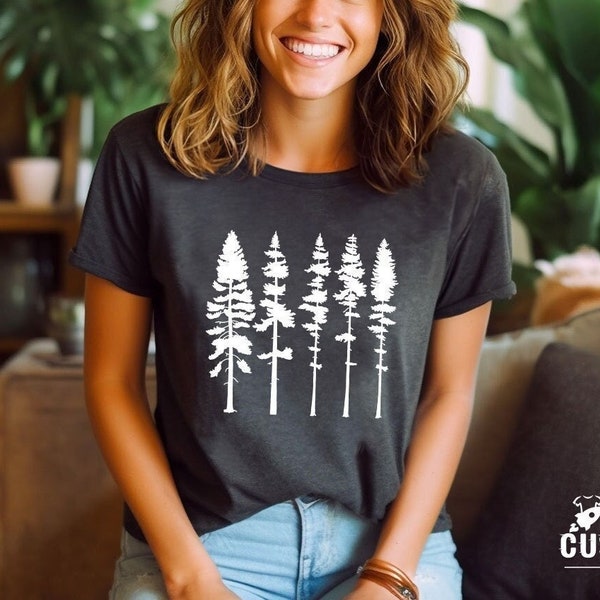 Pine Trees T Shirt - Etsy