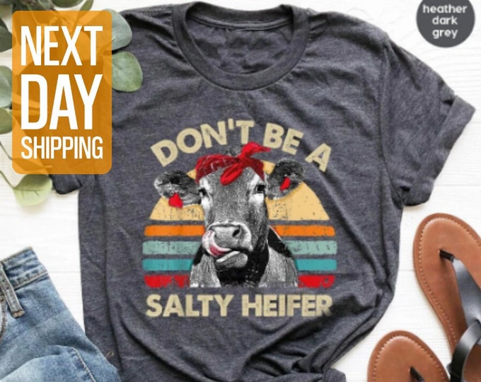Funny Heifer T Shirt Cow Bandana T Shirt Farmer Girl Shirt - Etsy