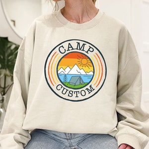 Custom Camp Sweatshirt, Camp Gifts, Custom Hoodie, Custom Long Sleeve ...