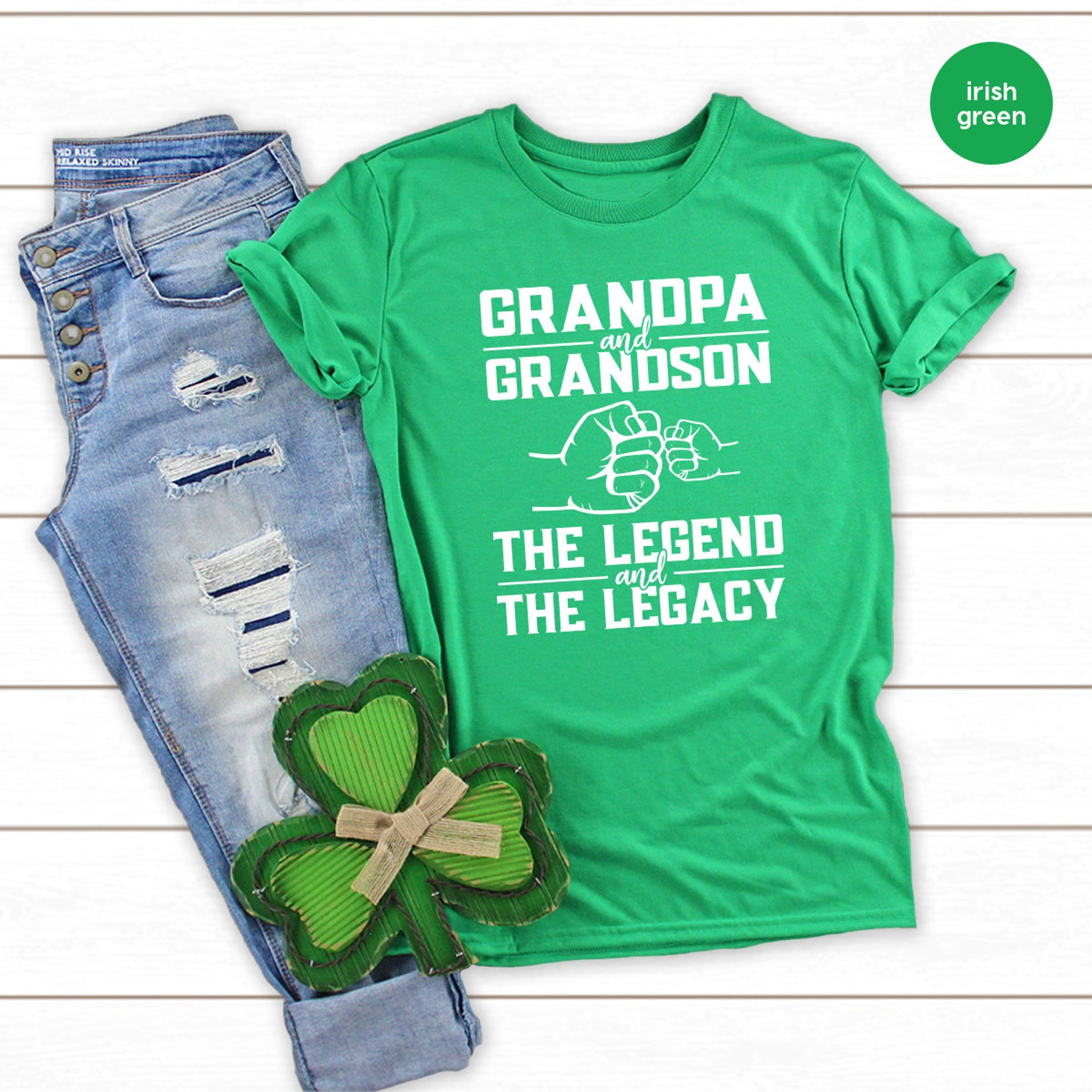 Grandpa and Grandson Shirt Grandpa Tshirt Gift for Grandad - Etsy