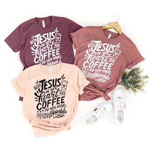 Jesus and Cofee Shirt, Coffee Shirt, Jesus Shirt, Jesus Love T-shirt ...
