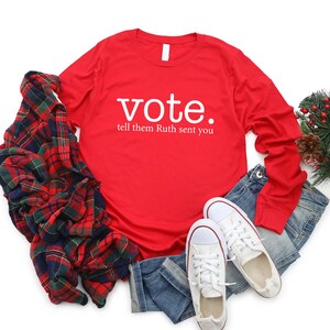 Ruth Bader Ginsburg Hoodie, Vote Tell Them Ruth Sent You Sweatshirt for ...