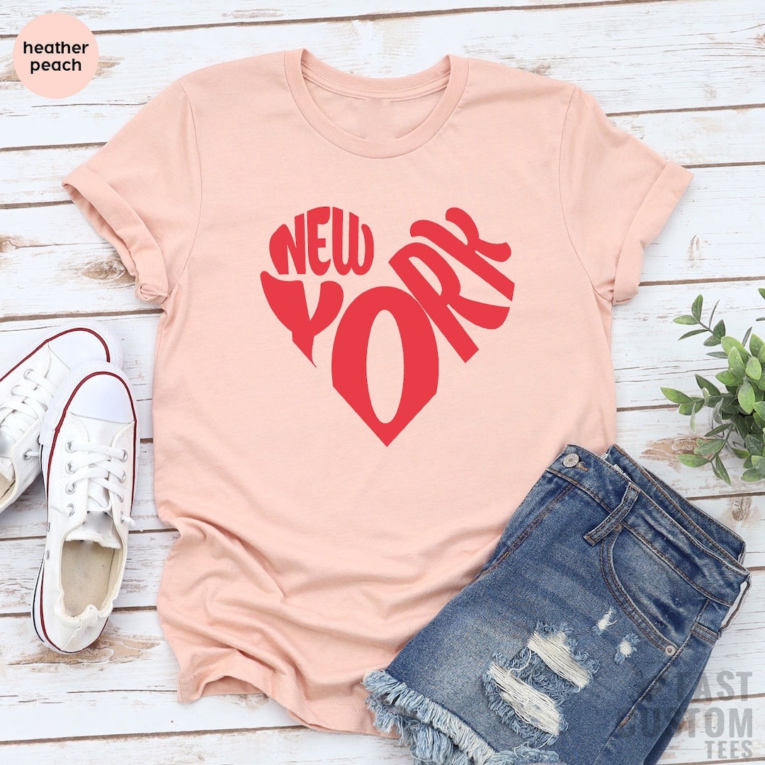 New York Shirt, Heart New York Shirts, New Yorker T-shirt, New York ...