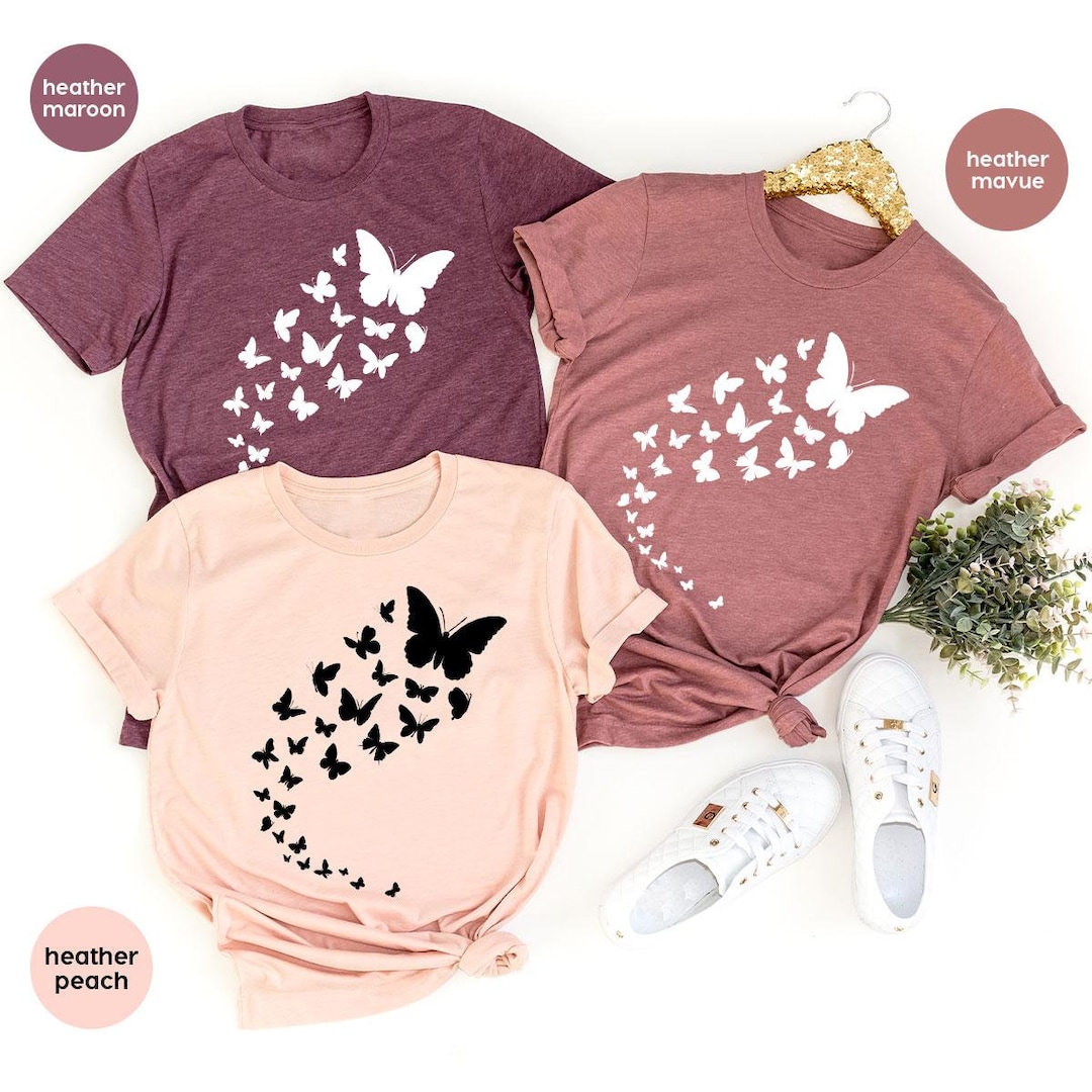 Butterfly Shirt, Shirts for Women, Butterfly Crewneck Sweatshirt, Minimalist Shirts, Gift for ...