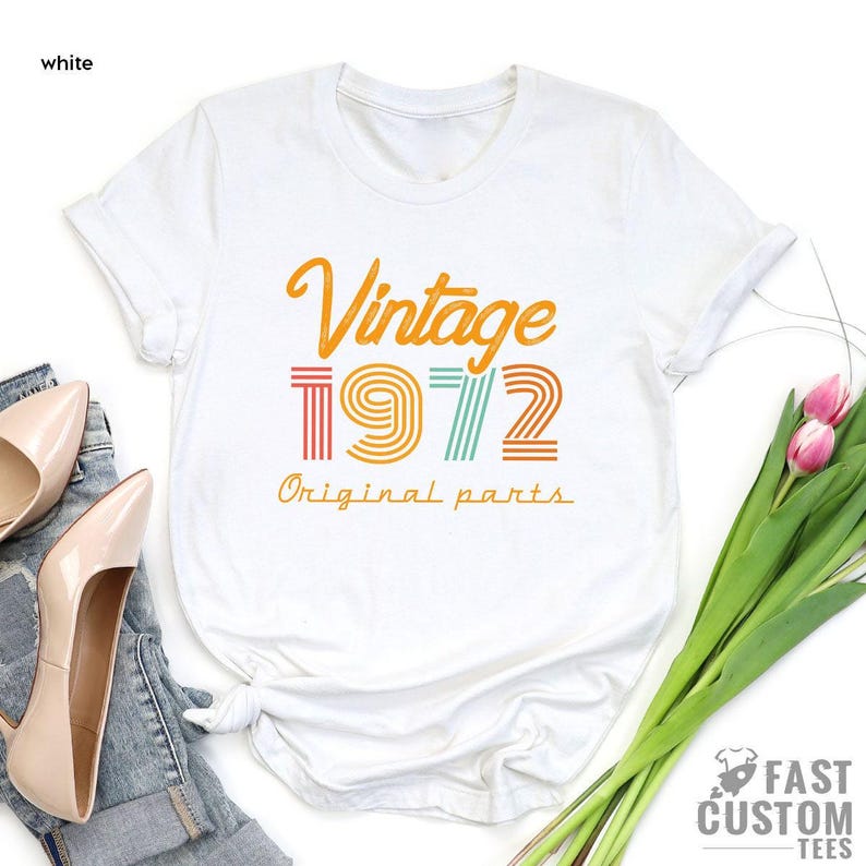 54th Birthday Shirt, Vintage T Shirt, Vintage 1972 Shirt, 54th Birthday ...