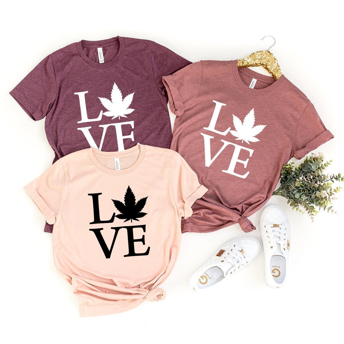 Love Weed Shirt Weed Tshirt Cannabis Leaf T-shirt Marijuana | Etsy