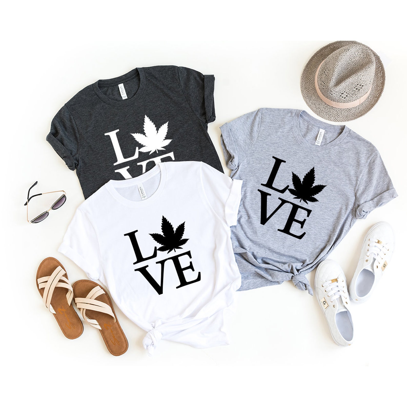 Love Weed Shirt Weed Tshirt Cannabis Leaf T-shirt Marijuana | Etsy