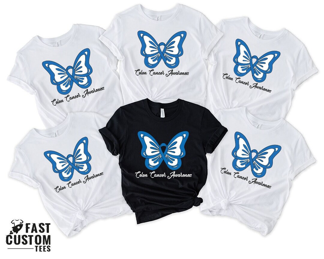 Colon Cancer Shirt, Colon Cancer Ribbon, Cancer Survivor Gift, Cancer ...